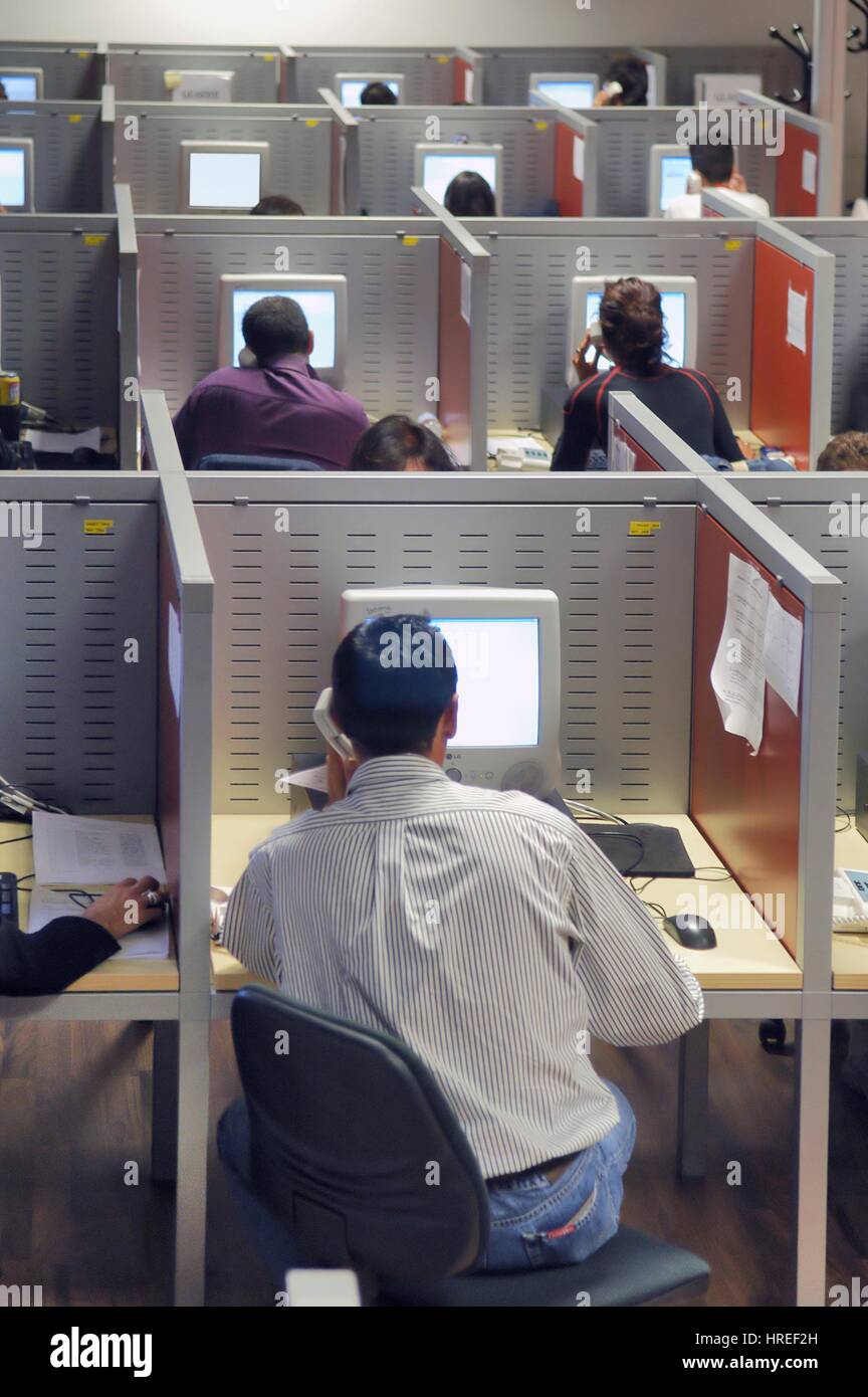 call-center of Doxa surveys company Stock Photo - Alamy