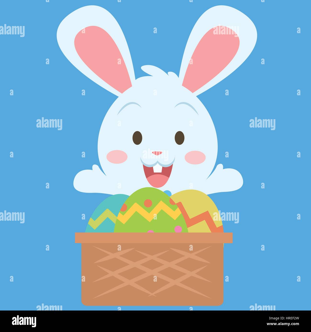 Easter theme with bunny and egg Stock Vector Image & Art - Alamy
