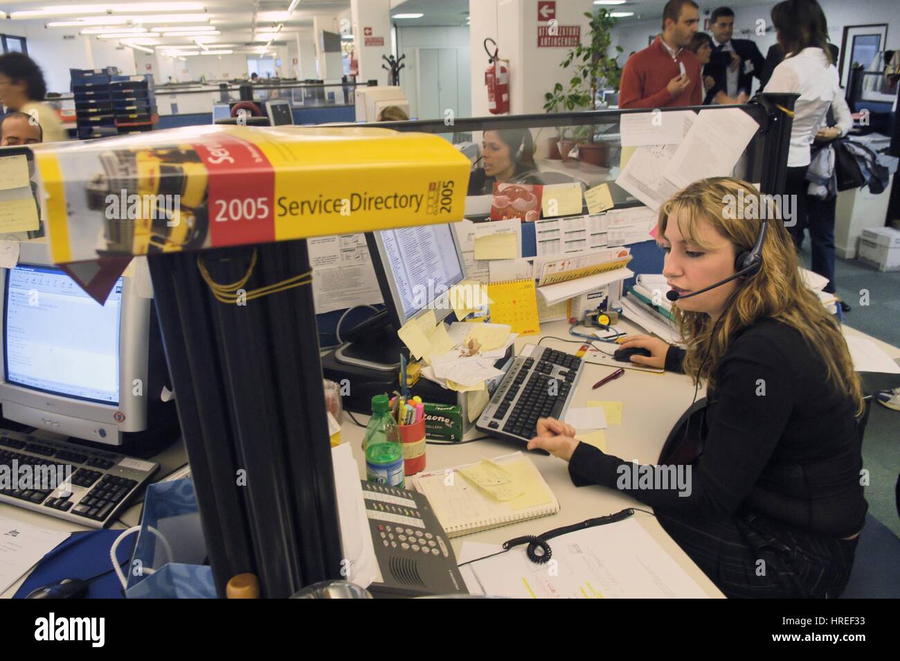 Milan (Italy), call-center of DHL courier for customers assistance and ...