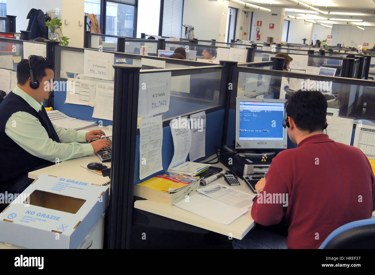 Milan (Italy), call-center of DHL courier for customers assistance and ...