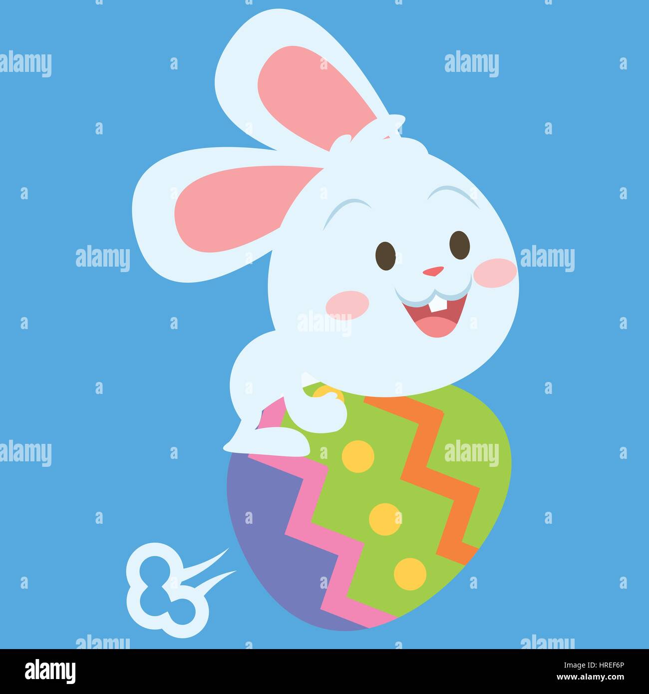 Cute cartoon bunny flying hi-res stock photography and images - Alamy