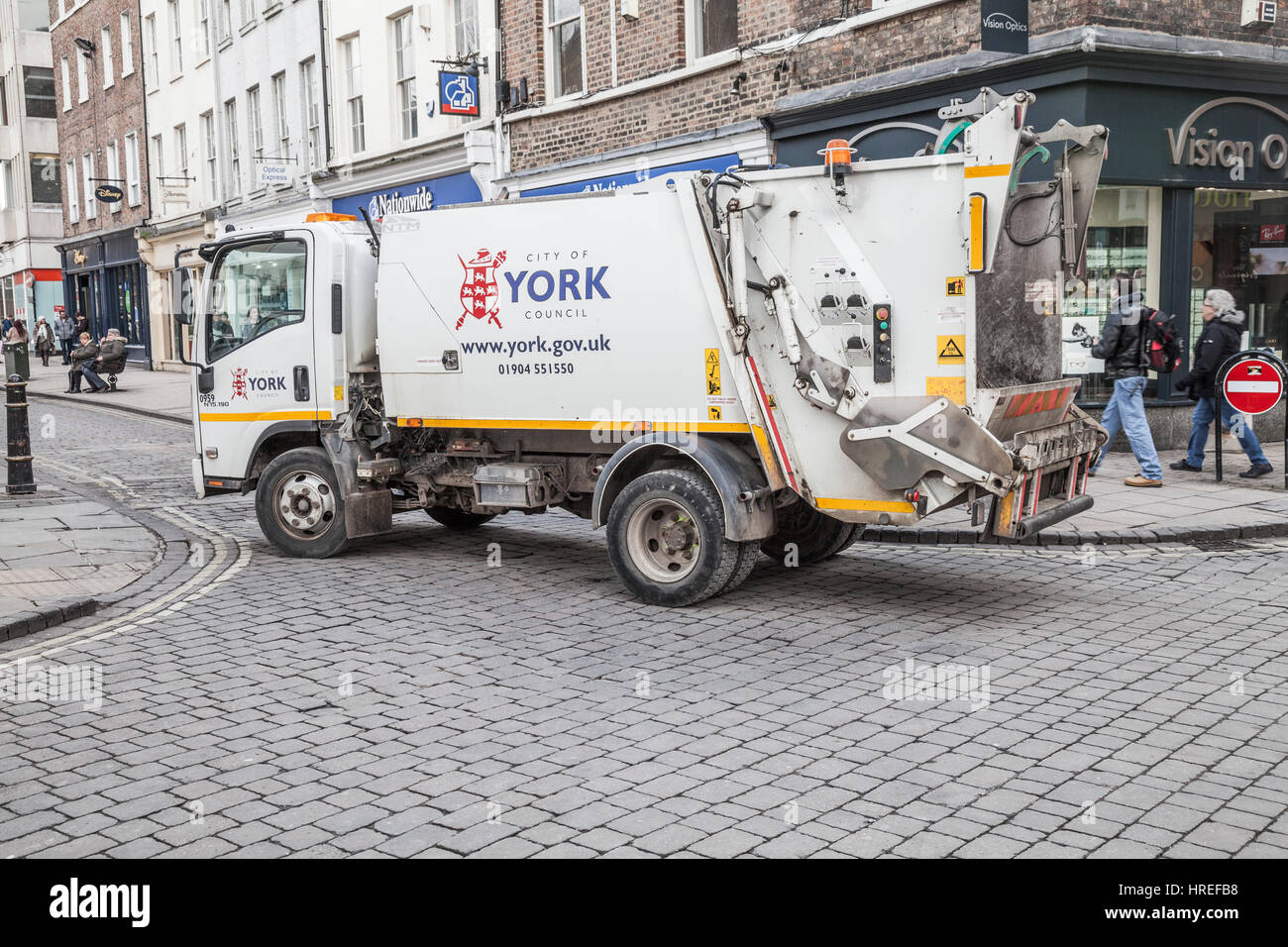 The refuse collection vehicle in York,England,UK Stock Photo - Alamy