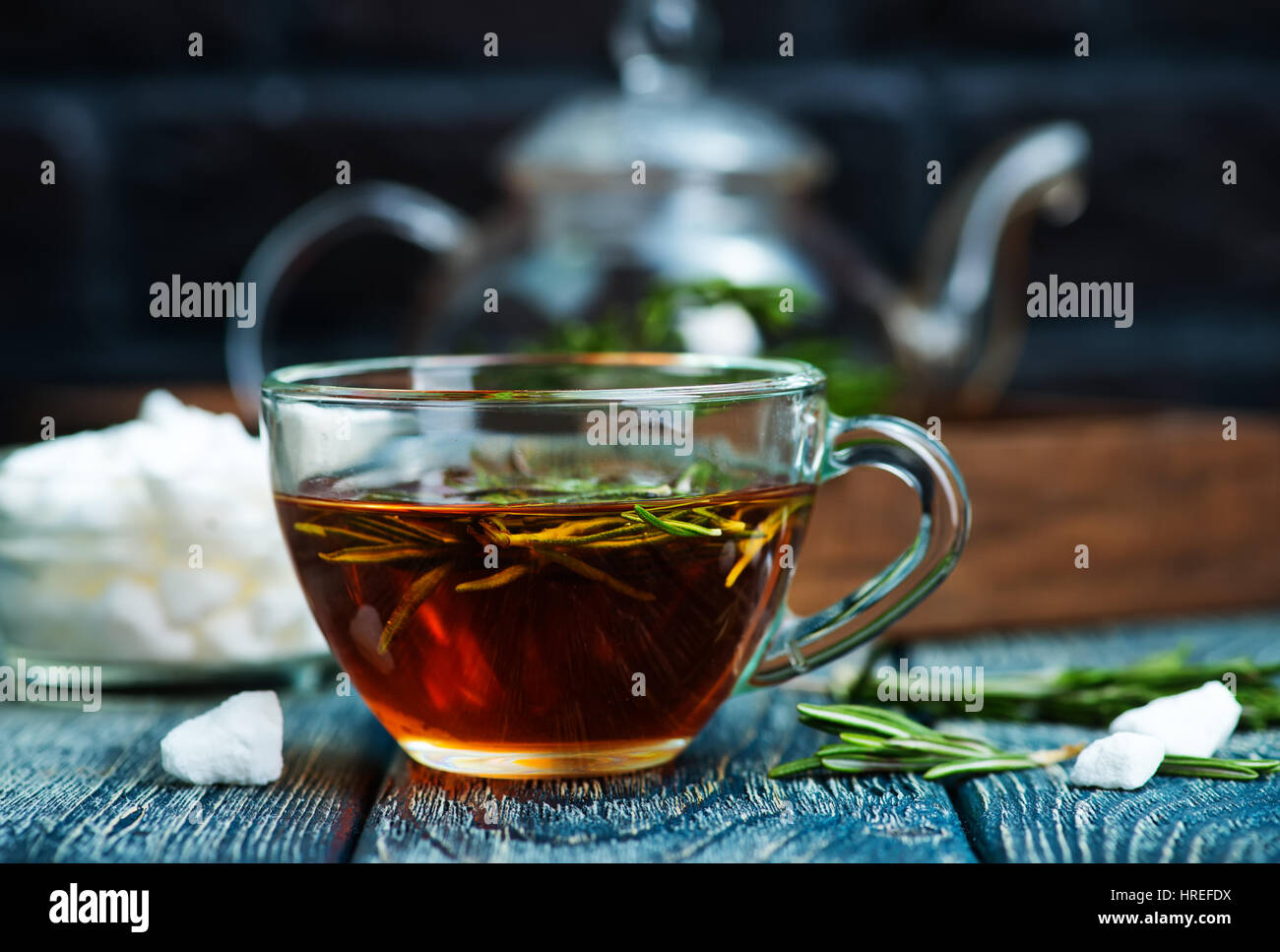 Rosemary tea in cup hi-res stock photography and images - Alamy