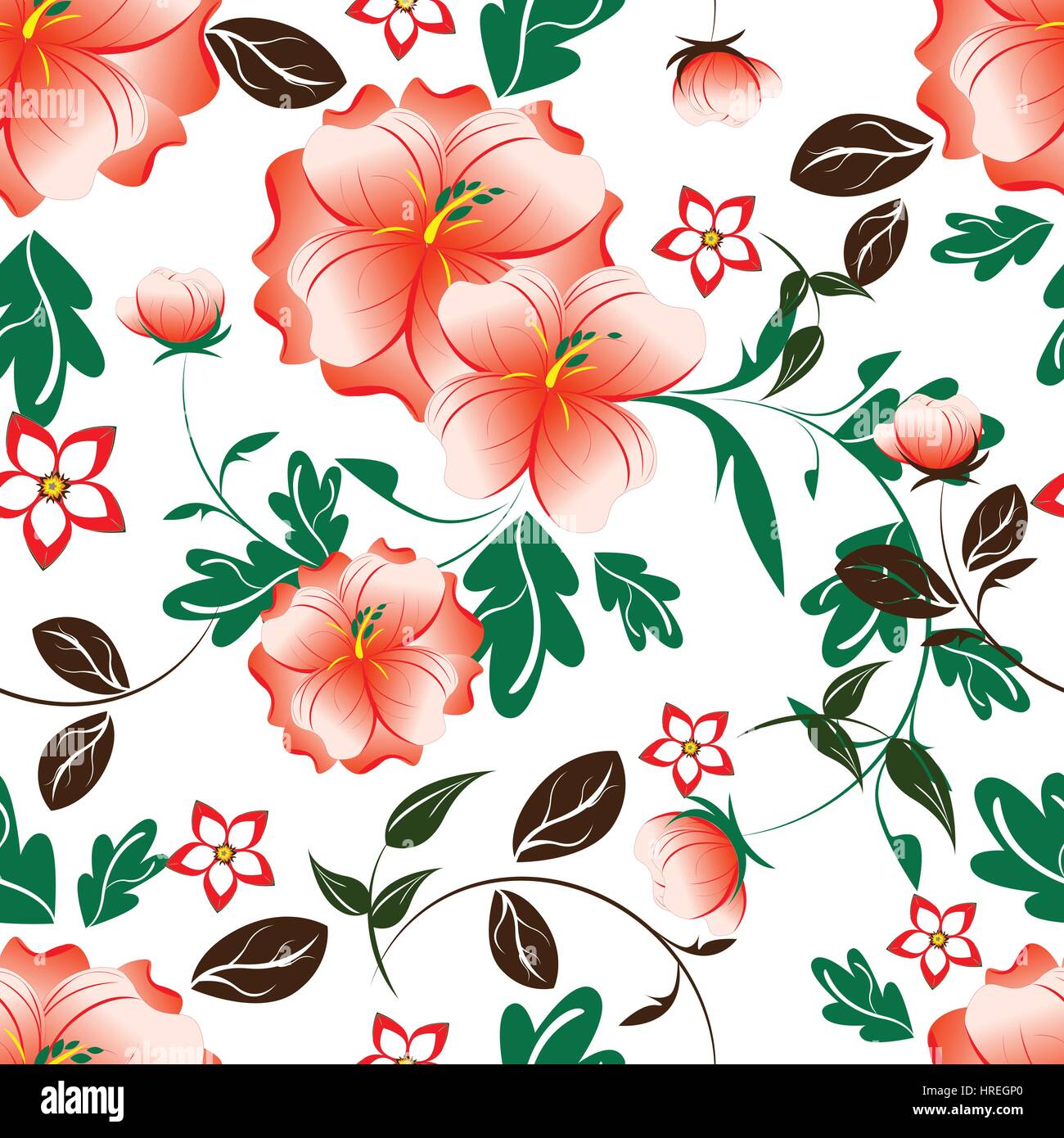 seamless flowers pattern Stock Vector Image & Art - Alamy