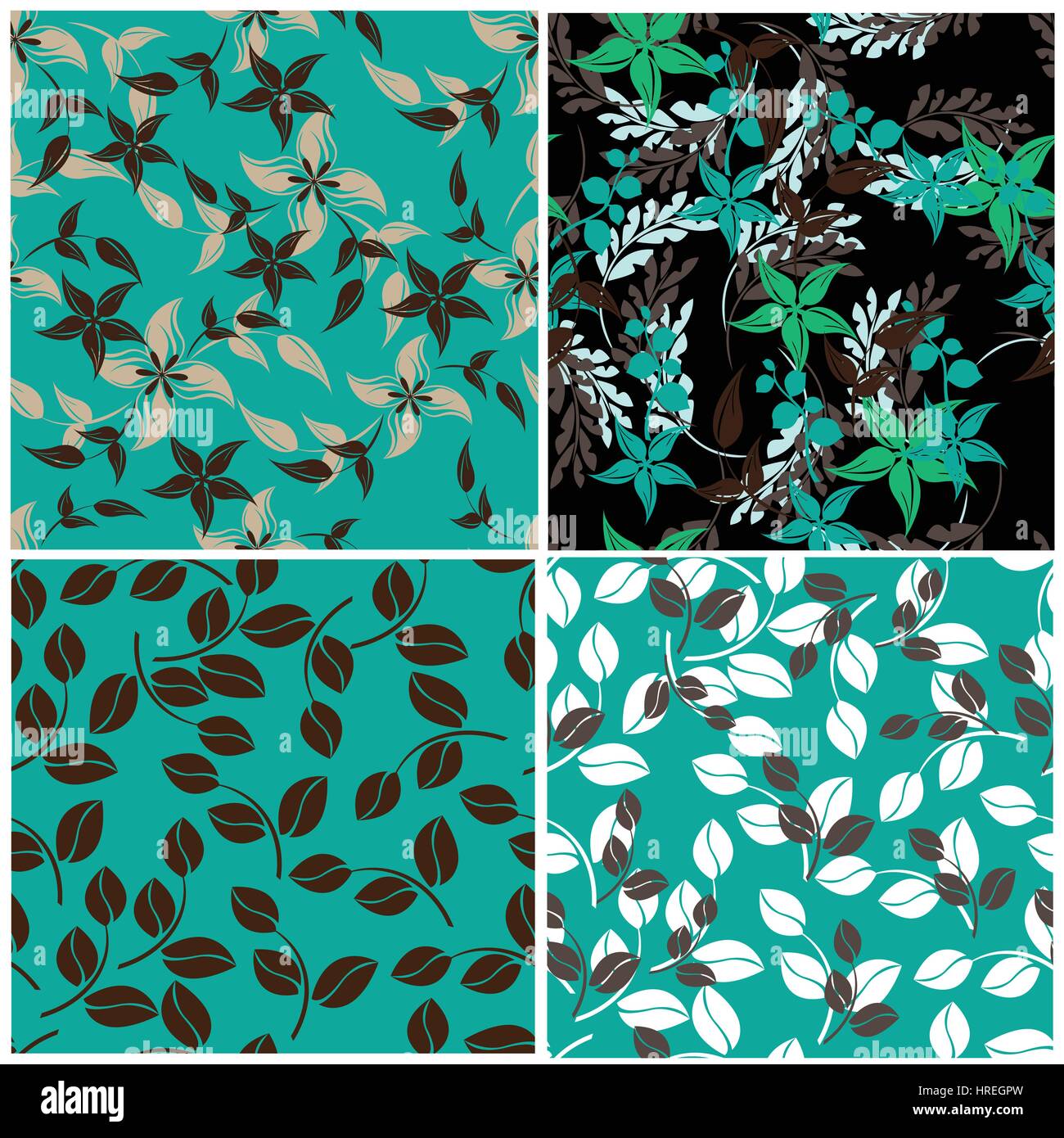 Nature seamless pattern random Stock Vector Images - Alamy