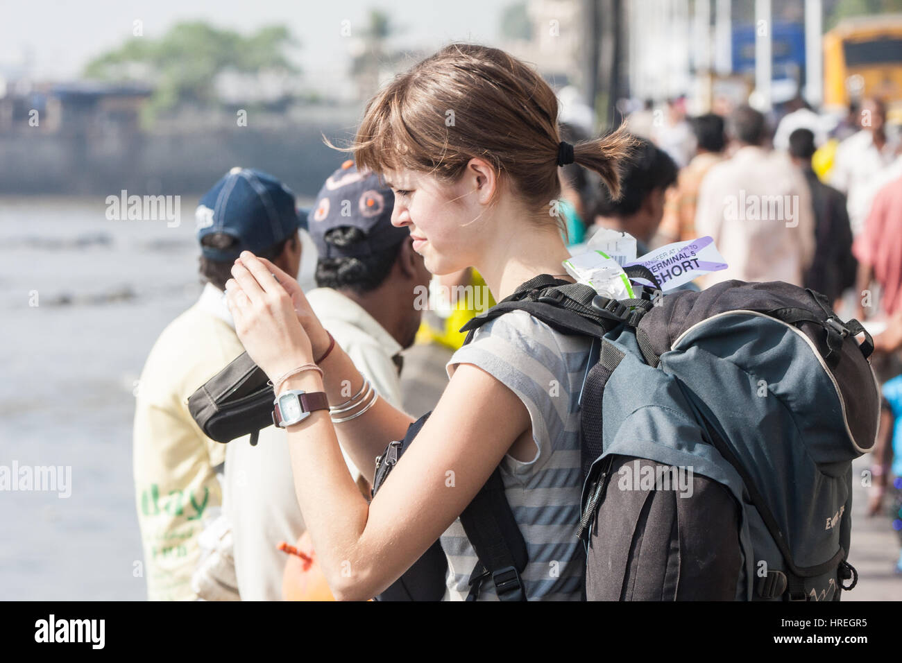 young Gap year,student,backpacker,Foreign,tourist,English,British,woman ...