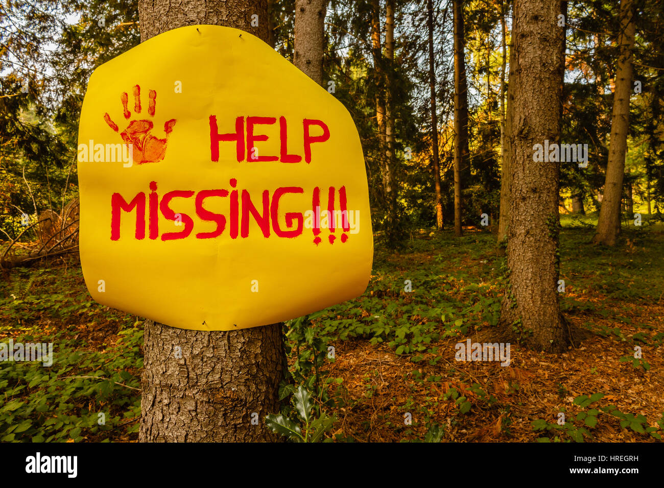 Help missing sign hanging on hi-res stock photography and images - Alamy