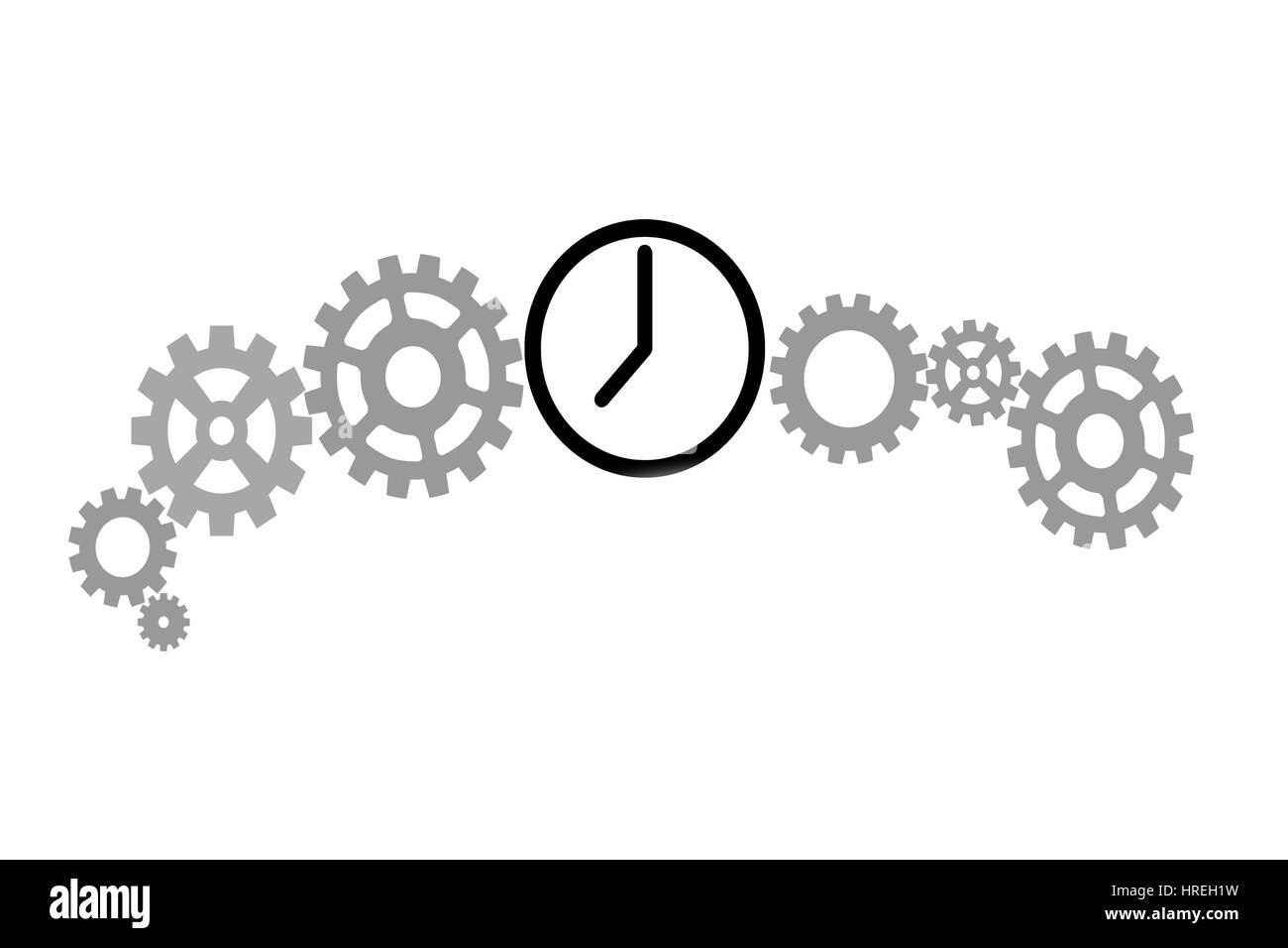 Cog Clock Icon