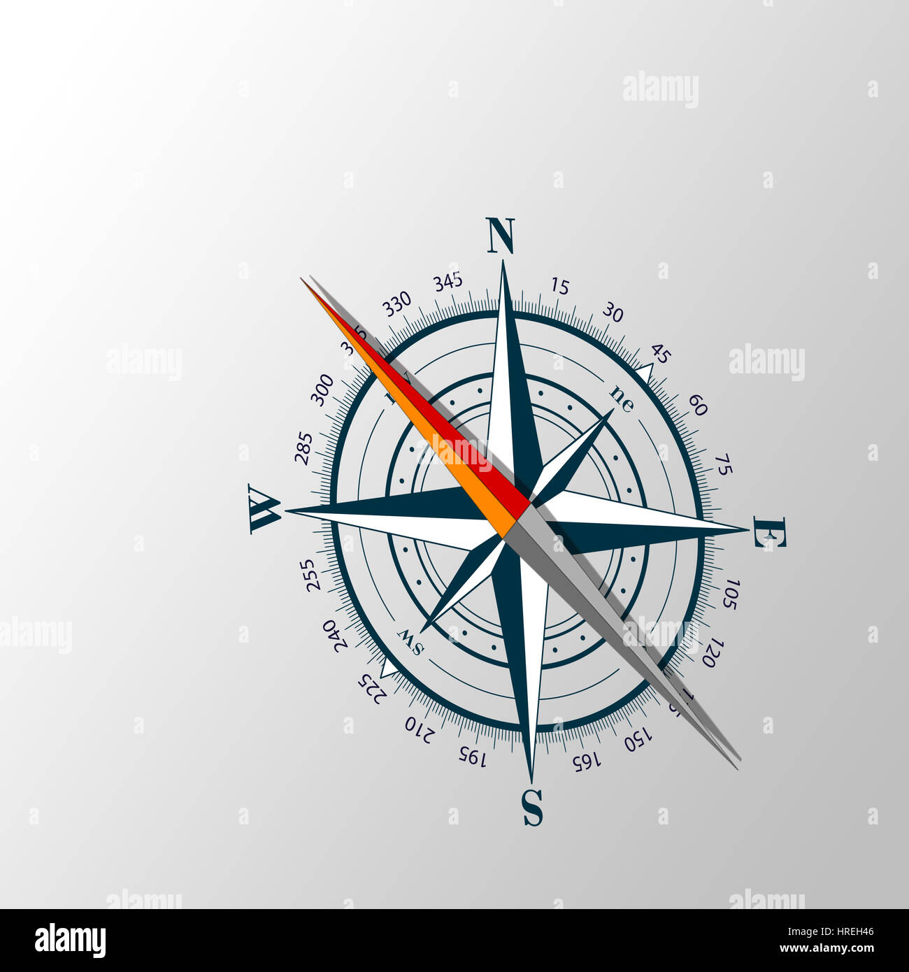 Illustration of compass Stock Photo - Alamy