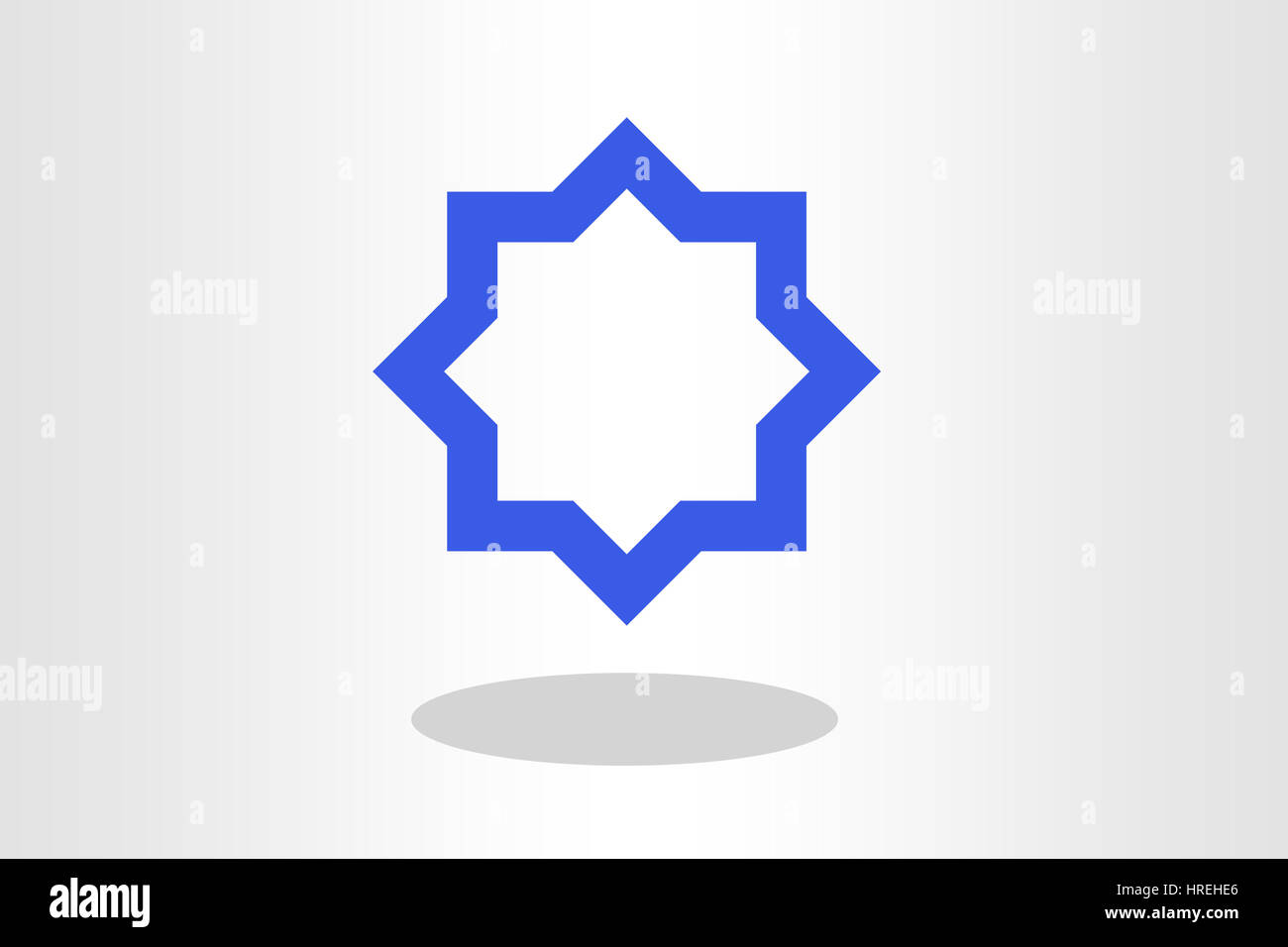 Illustration of nine pointed star against plain background Stock Photo ...