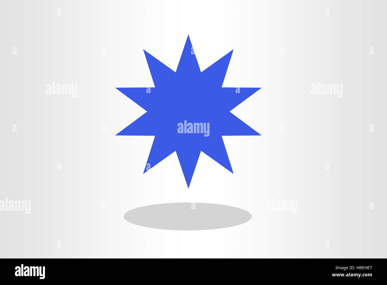 illustration of Ten pointed star against plain background Stock Photo ...
