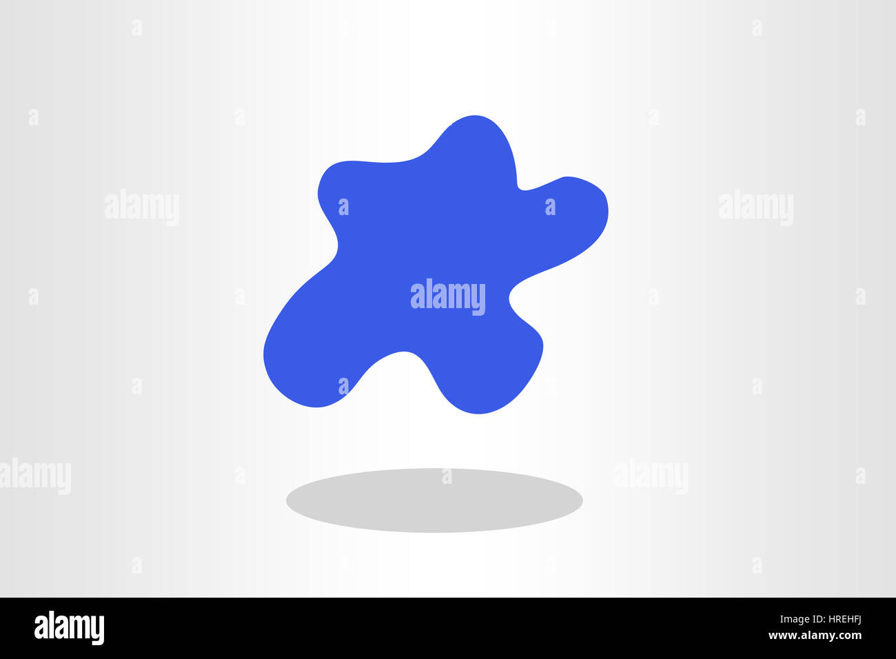 Illustration of blue blob against plain background Stock Photo - Alamy