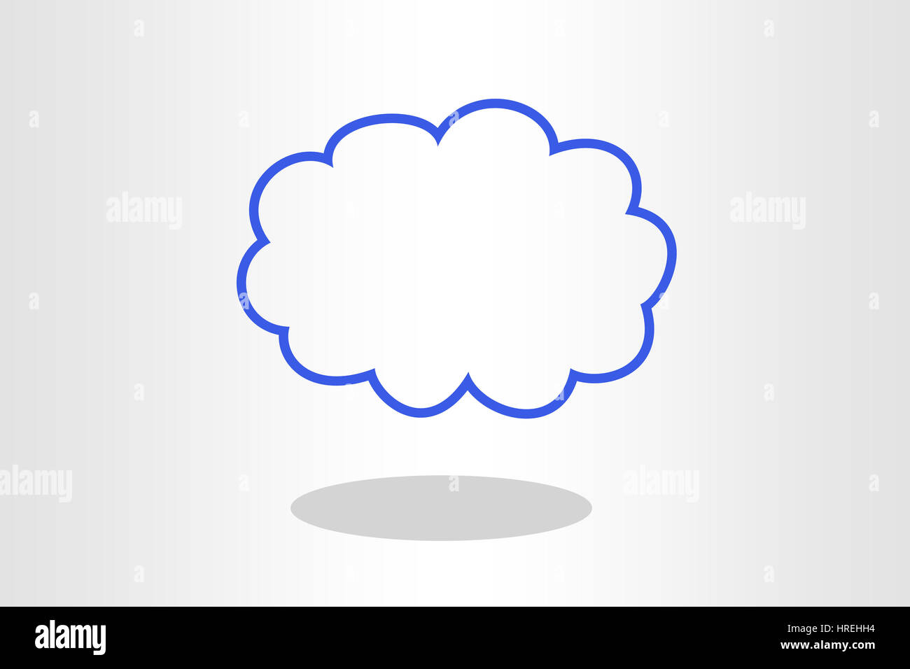 Illustration of cloud on plain background Stock Photo - Alamy