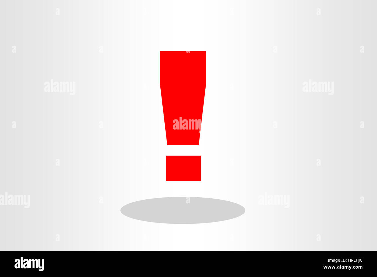 Illustration of red exclamation mark Stock Photo - Alamy