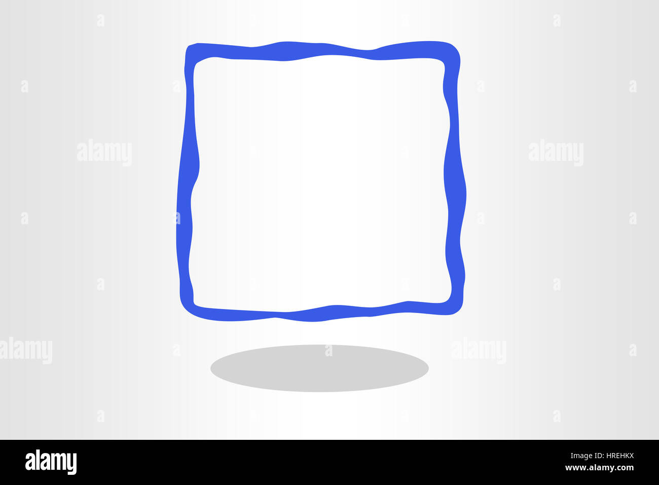 Illustration of blue empty frame Stock Photo - Alamy
