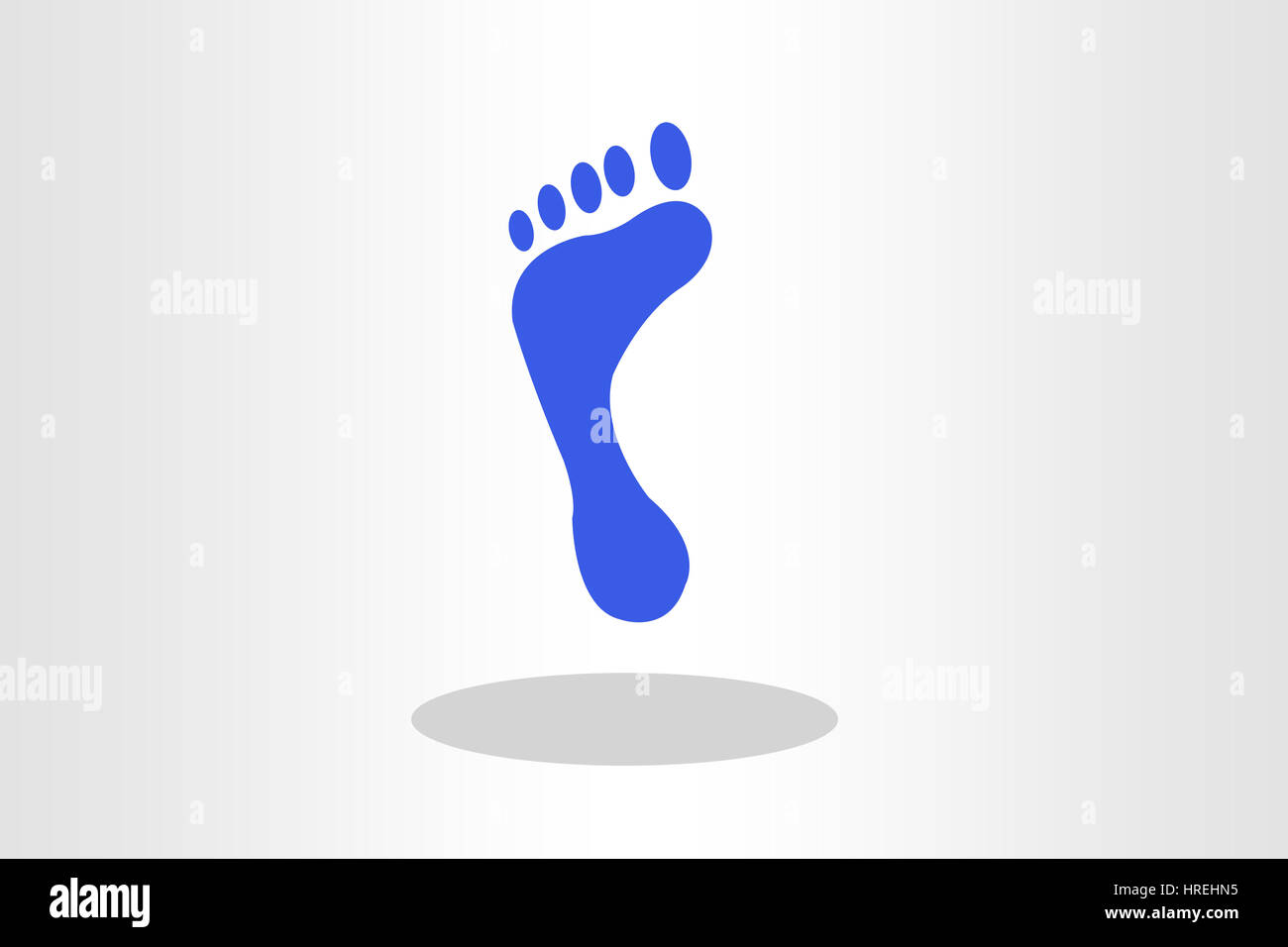 Illustration of human footprint Stock Photo - Alamy