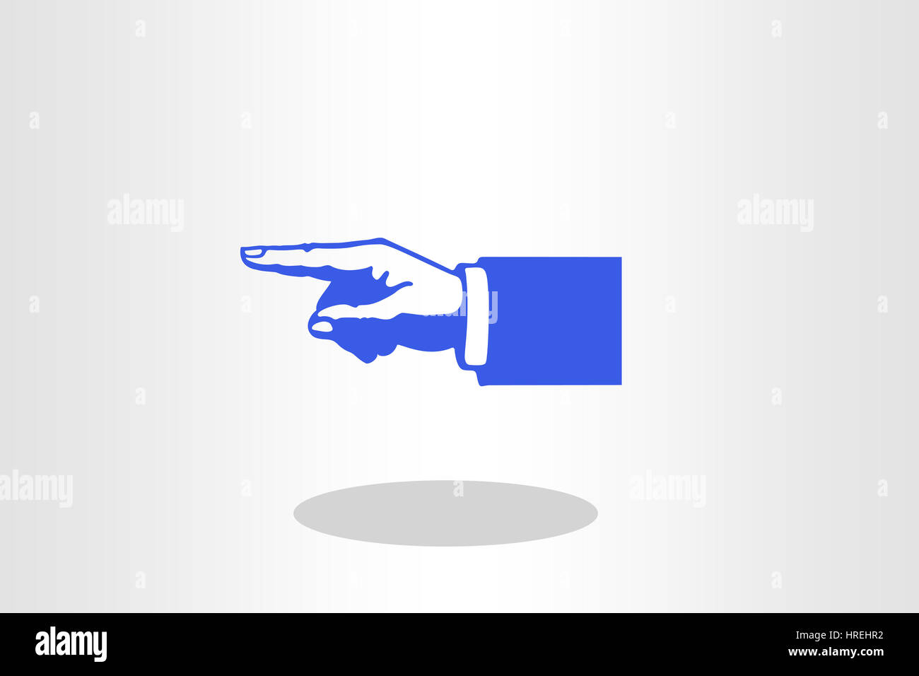 Blue hand silhouette pointing hi-res stock photography and images - Alamy
