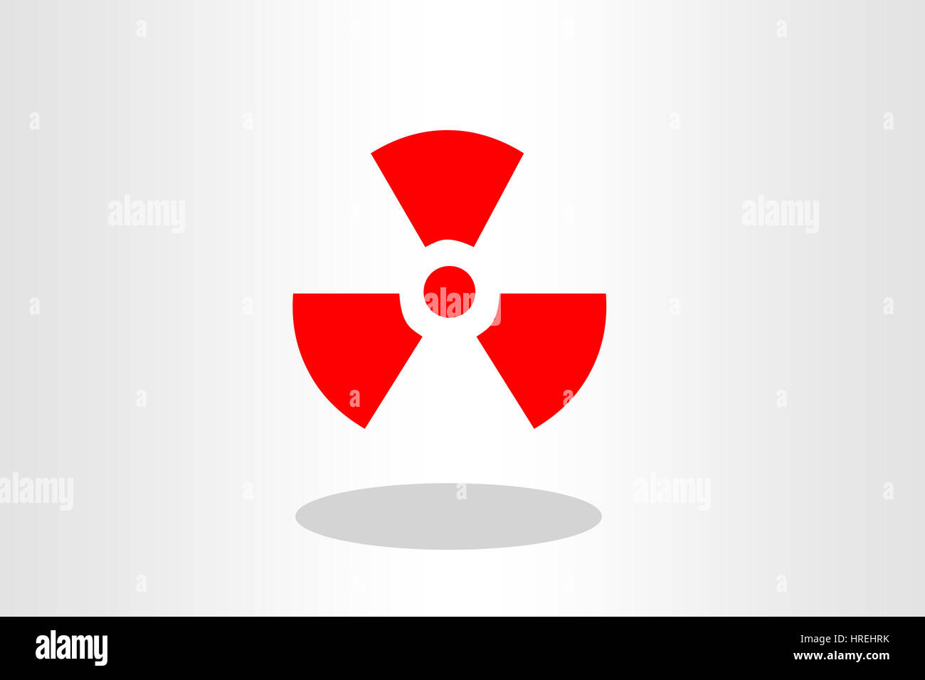 red Radioactive icon radiation symbol on plain background Stock Photo ...