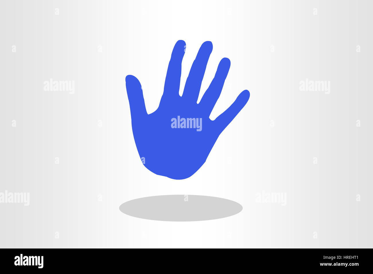 Illustration of right hand palm against plain background Stock Photo ...