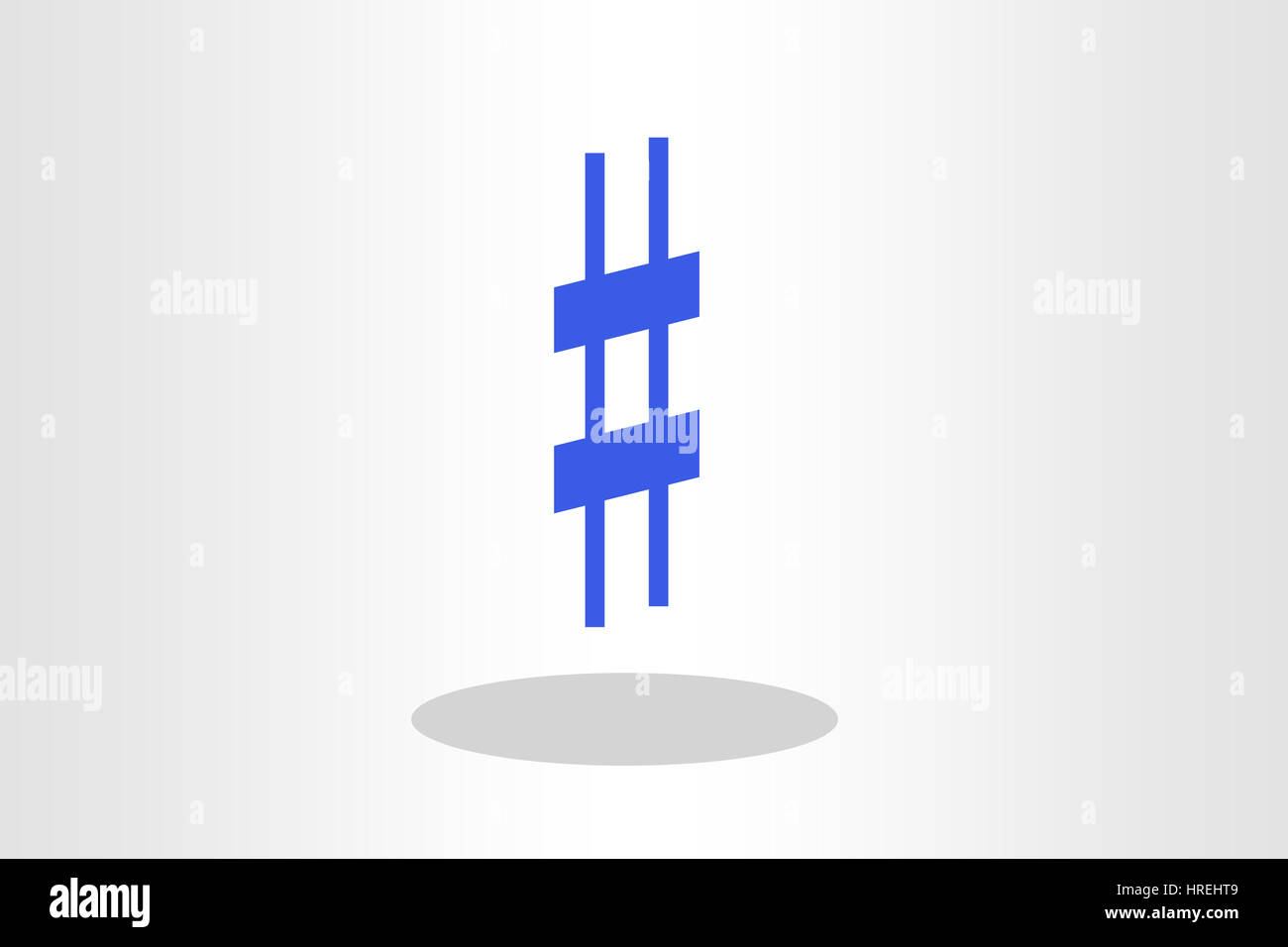 Illustration of sharp note Stock Photo - Alamy