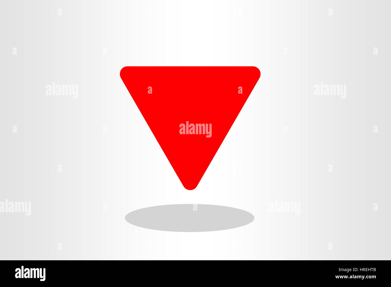 Illustration of red triangle sign against plain background Stock Photo ...