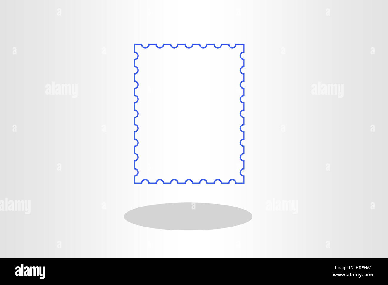 Illustration of blue frame against plain background Stock Photo - Alamy