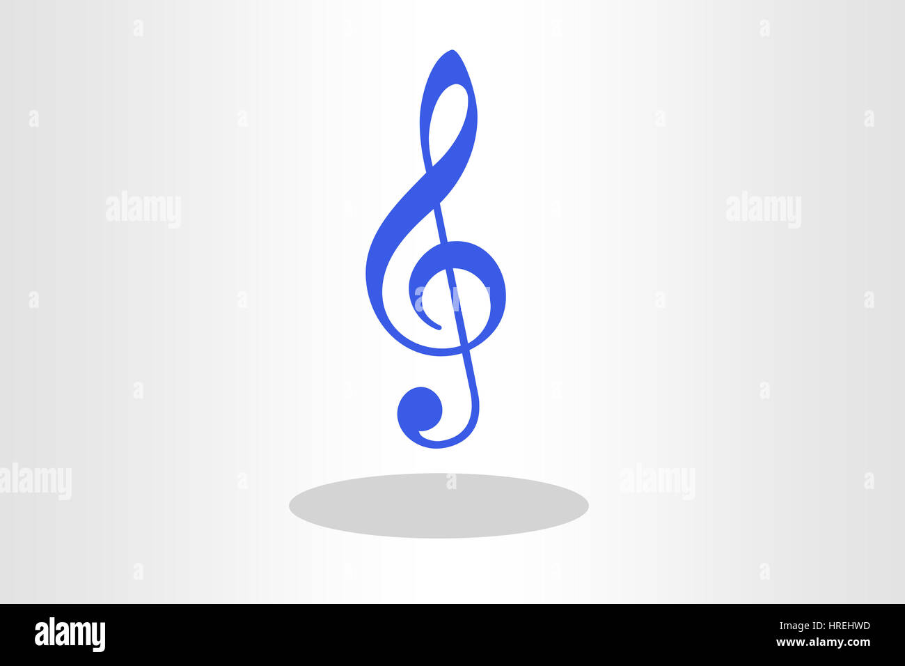 Treble clef illustration against plain background Stock Photo - Alamy
