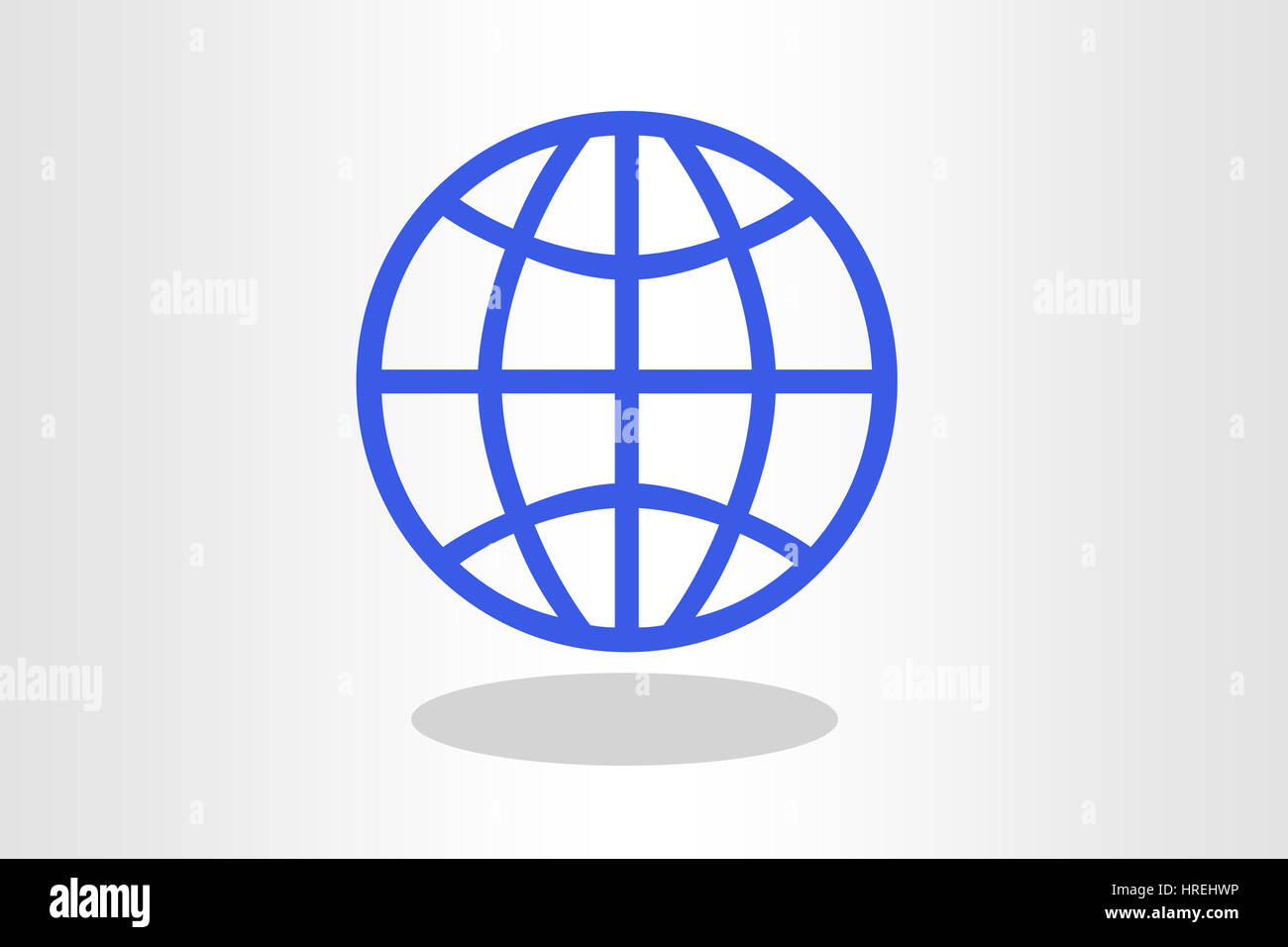 Illustration of world against plain background, Blue Internet earth ...
