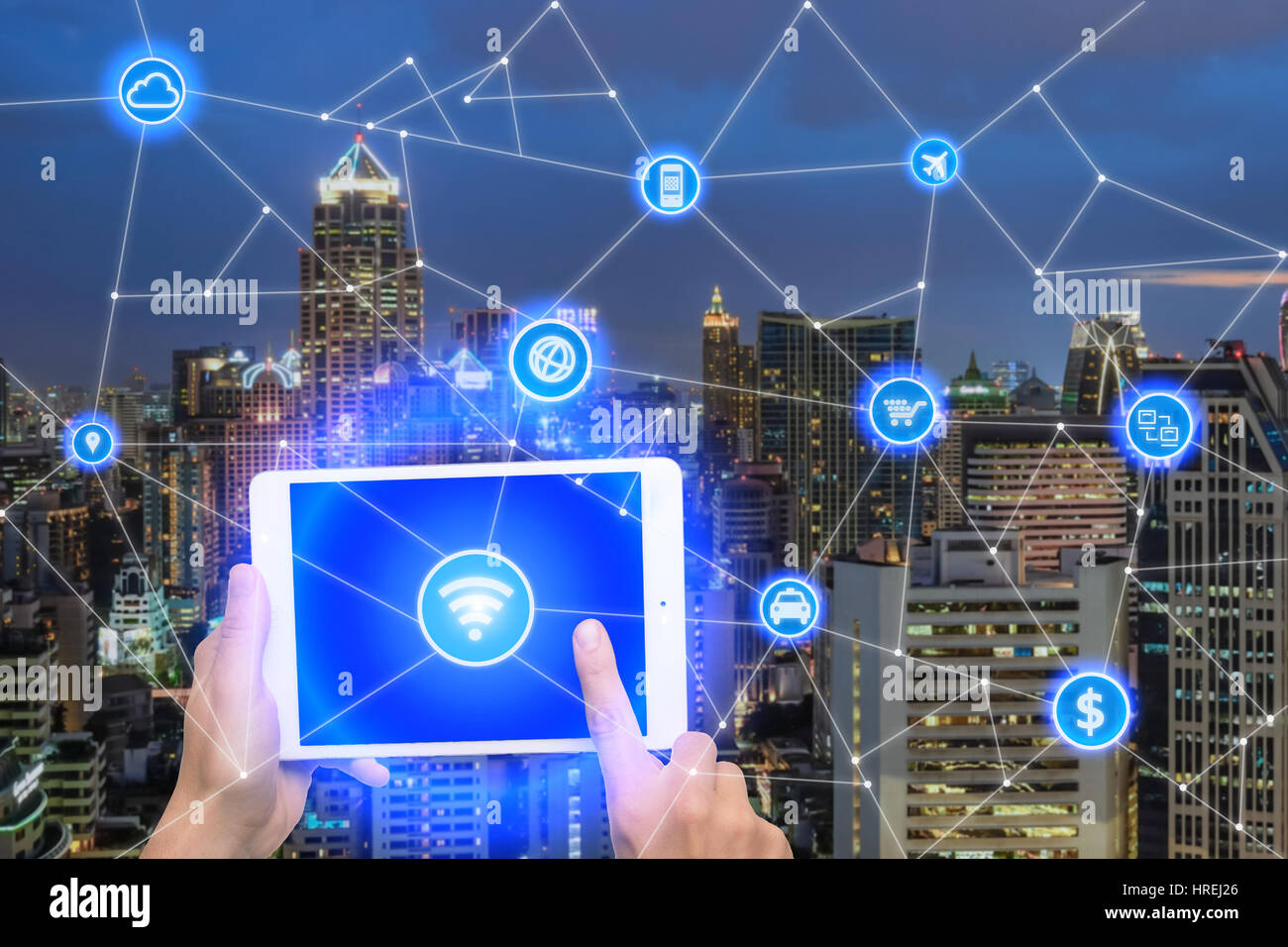 Internet connectivity map hi-res stock photography and images - Alamy