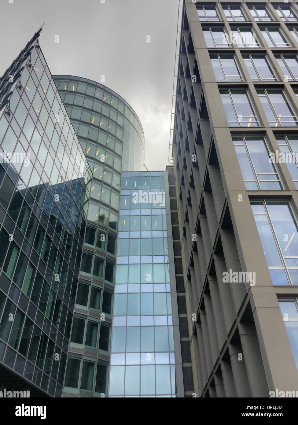 Straight lines and shapes from business offices and their windows Stock ...