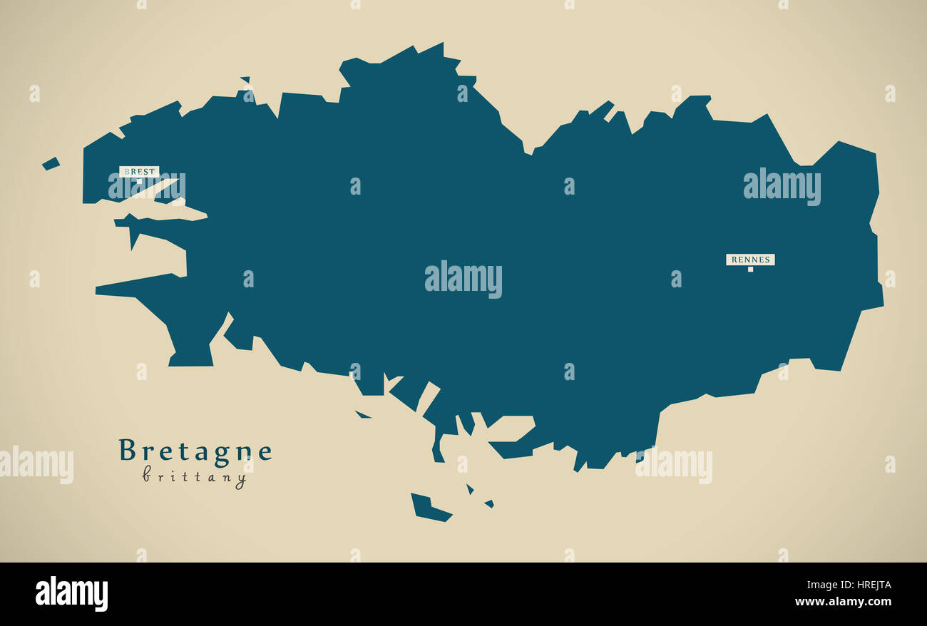 Map Bretagne Brittany