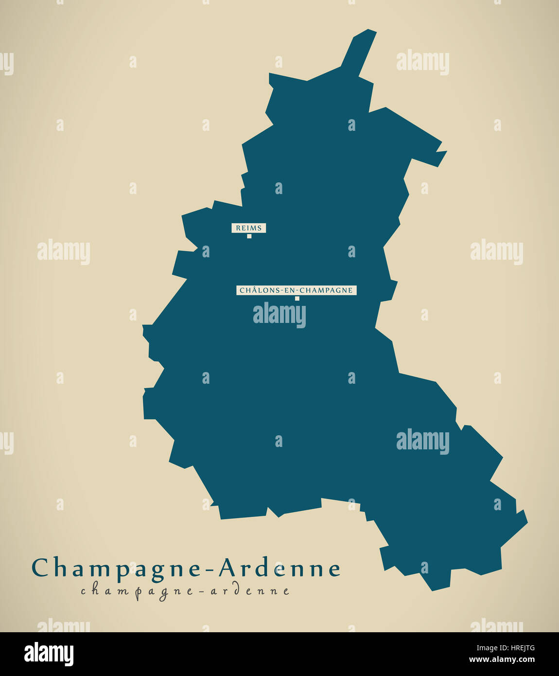 Champagne region map hi-res stock photography and images - Alamy