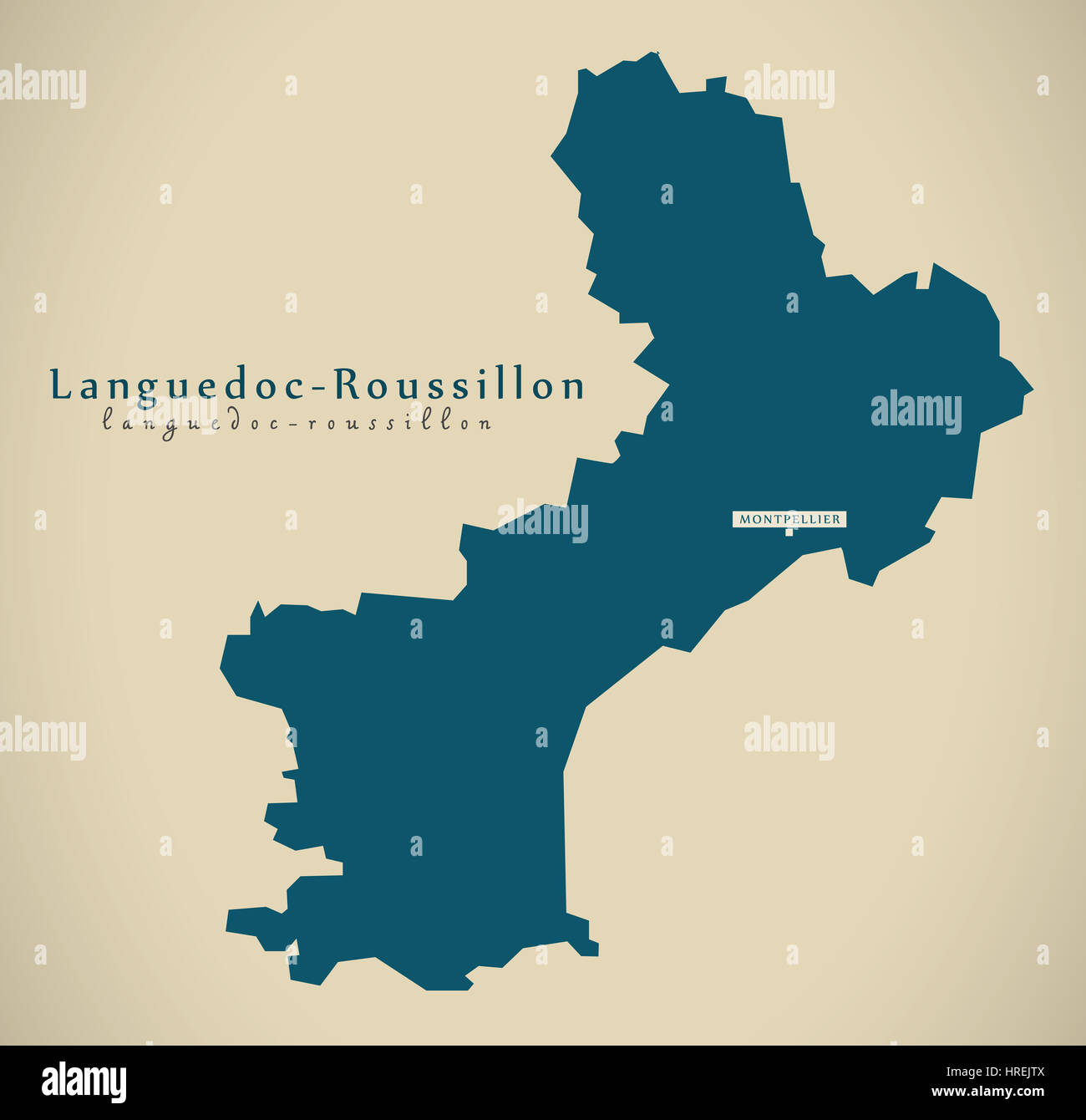 Map of languedoc roussillon hi-res stock photography and images - Alamy