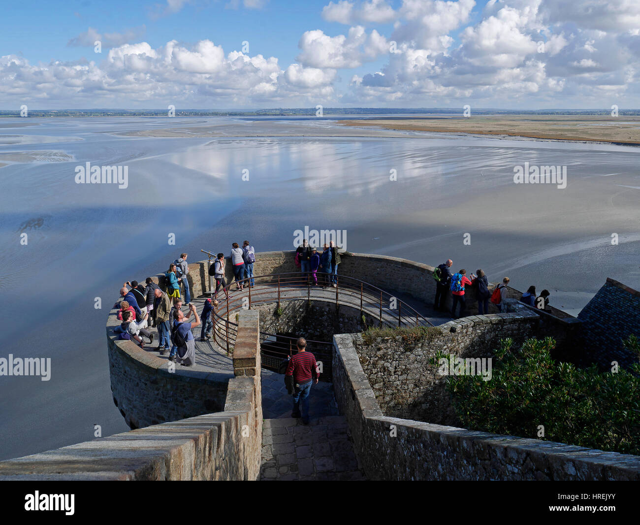 Bay of Mont-Saint-Michel (Avranches on the horizon). Manche, Normandie ...