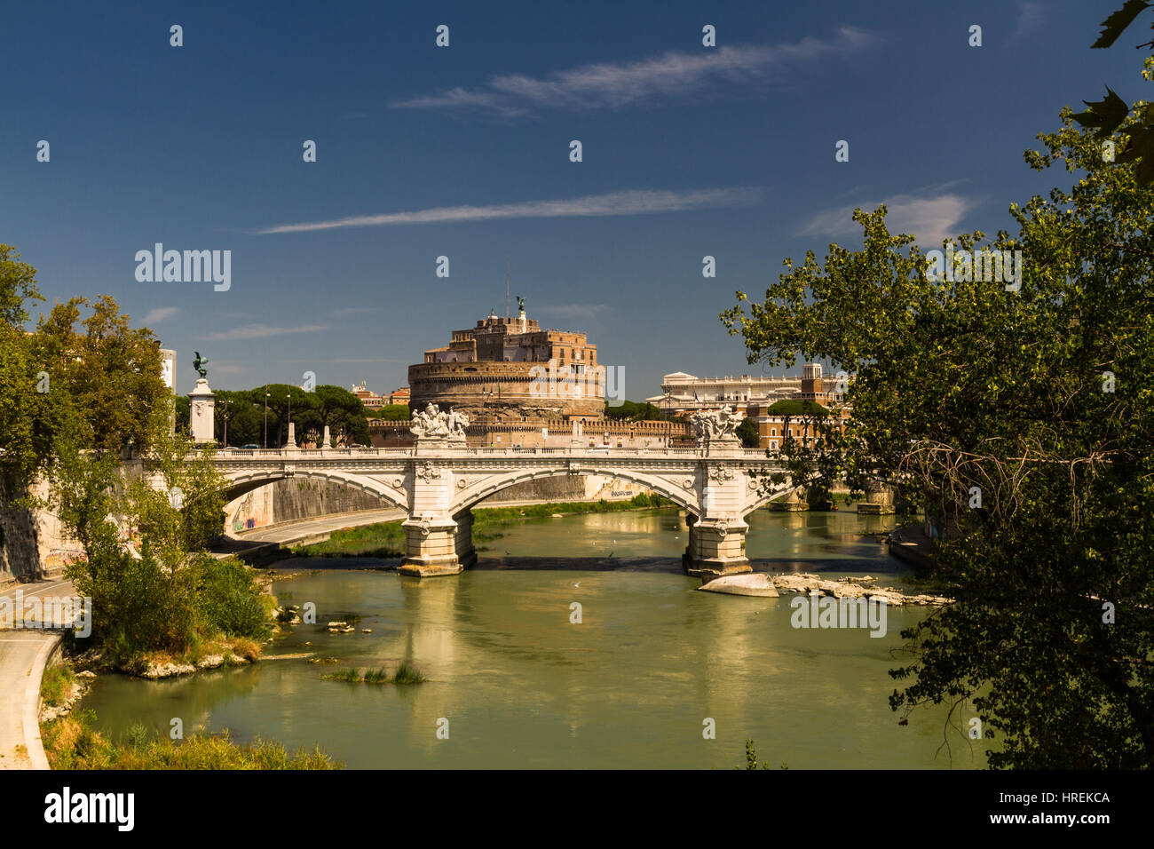 River tiber castel sant angelo hi-res stock photography and images - Alamy