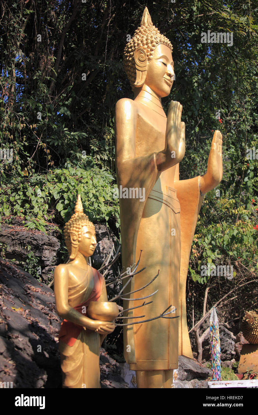 Laos, Luang Prabang, Phousi Hill, Buddha statue Stock Photo - Alamy