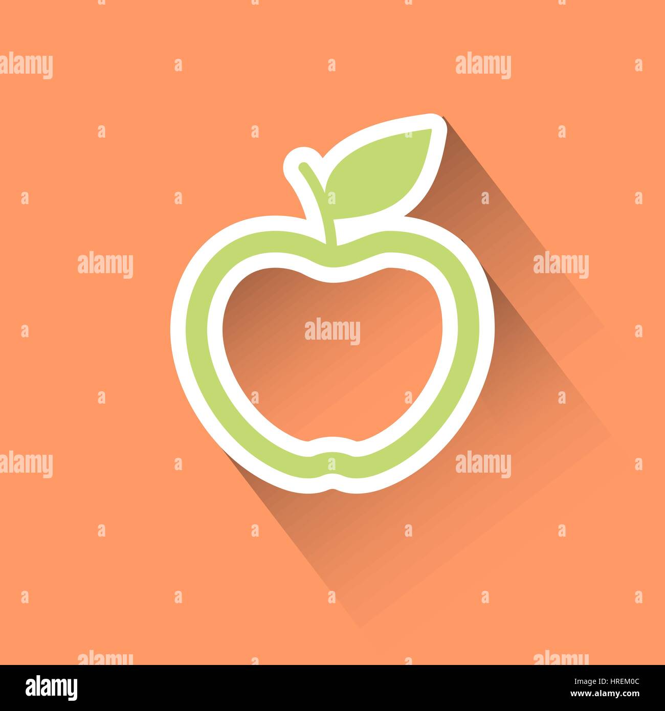 Green apple icon image Stock Vector Images - Alamy