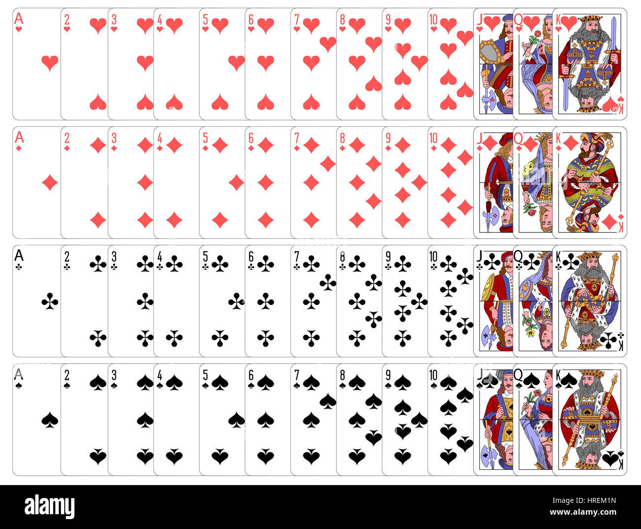Complete playing card set Stock Photo - Alamy