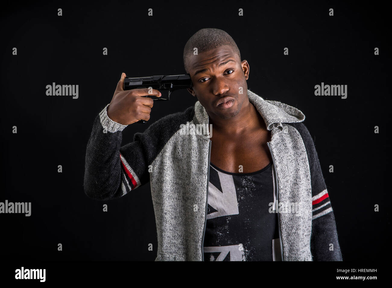 Black Guy With Gun