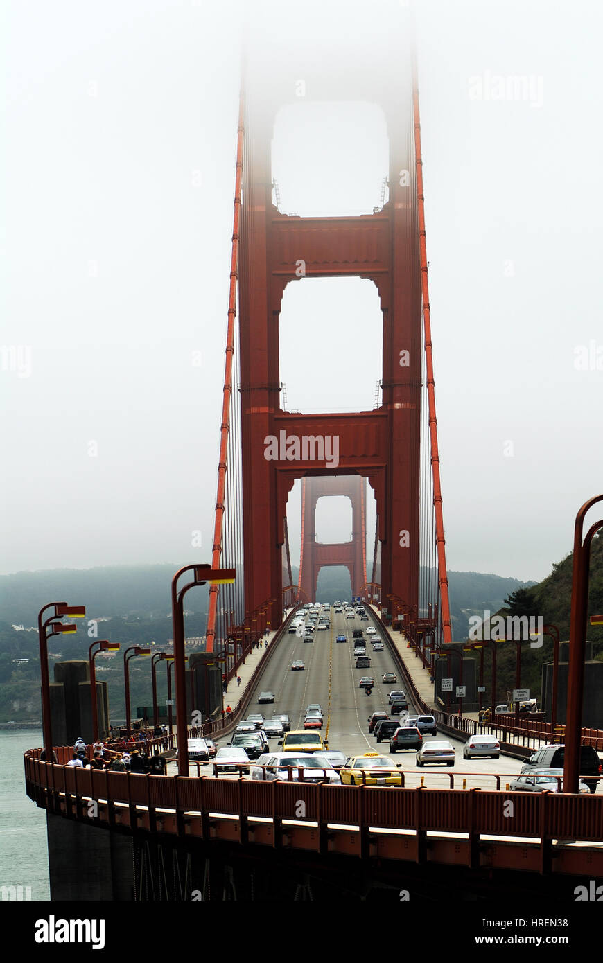 Cars on Golden Gate Bridge, San Francisco, California, USA Stock Photo ...