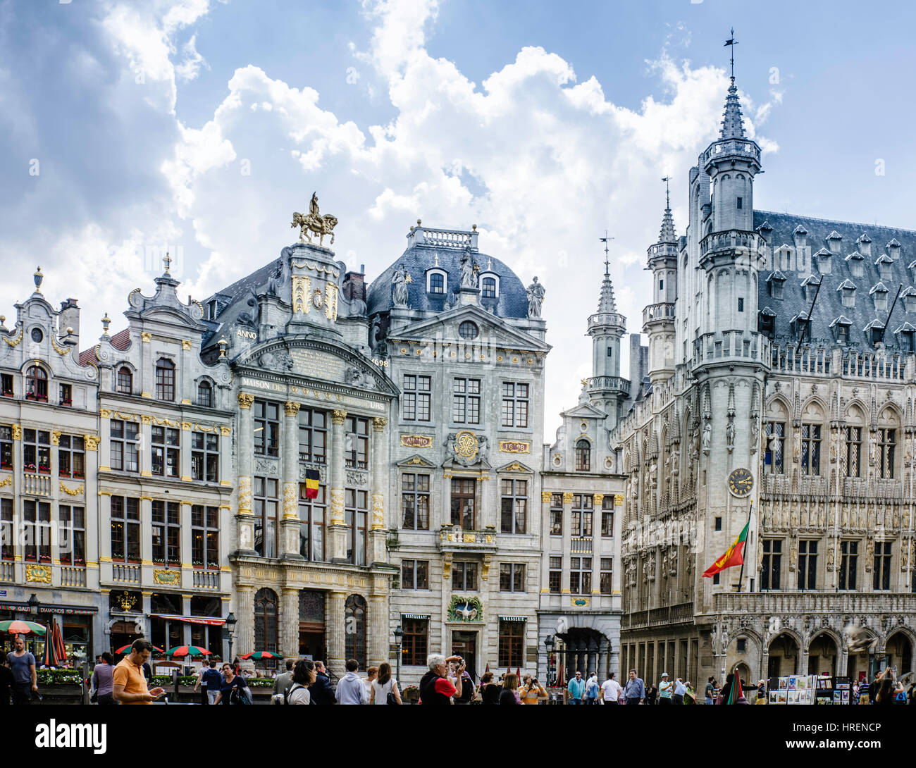 Beautiful architecture in Grand Place Square, Brussels Stock Photo - Alamy