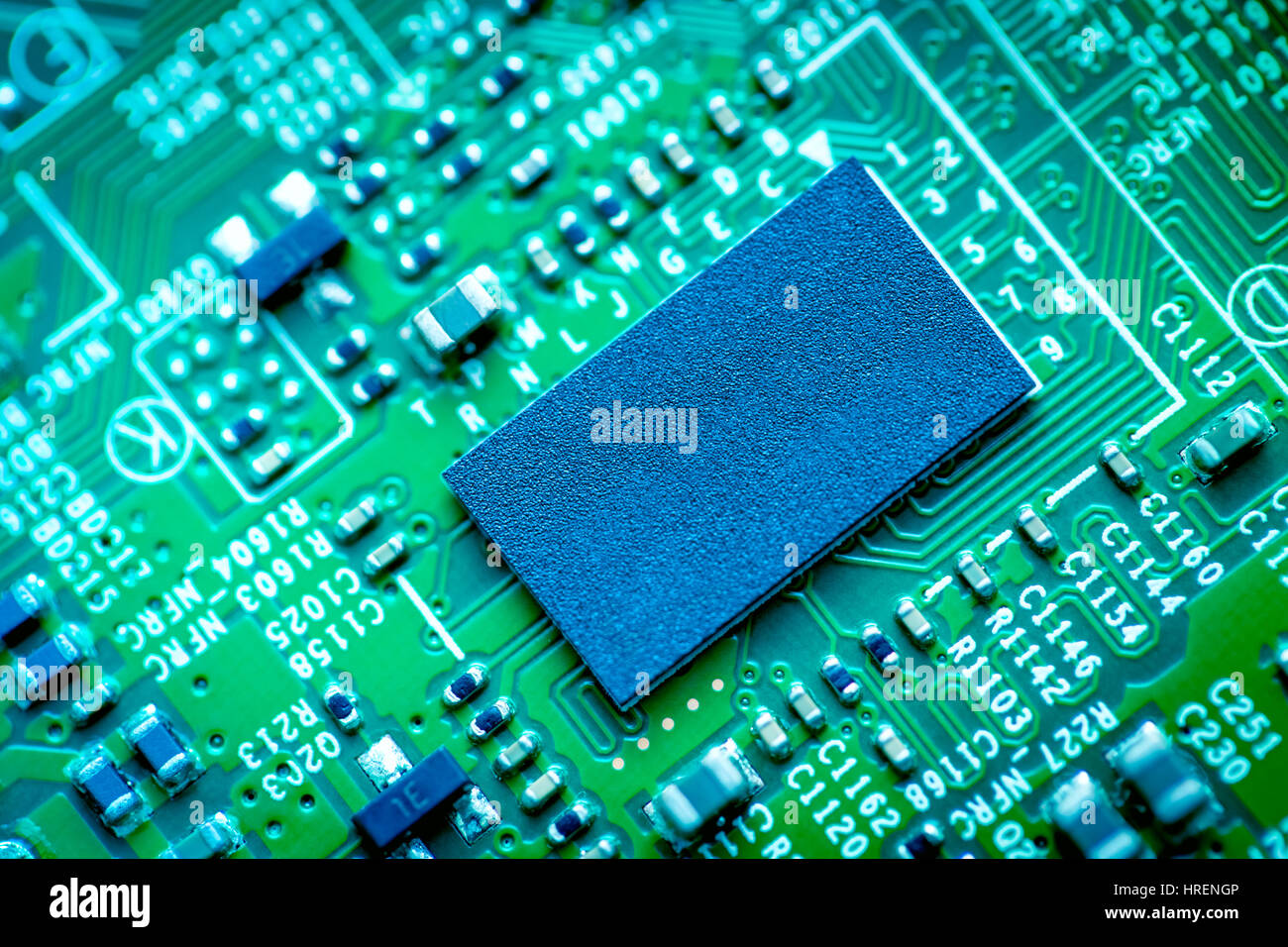 Closeup of electronic circuit board with transistor Stock Photo - Alamy