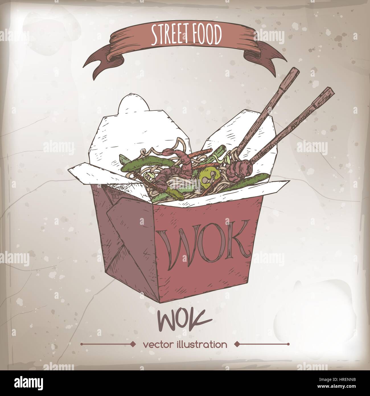 Asian snack stall Stock Vector Images - Alamy