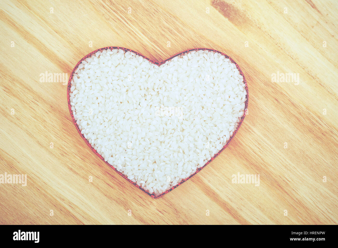 rice with heart shape Stock Photo - Alamy