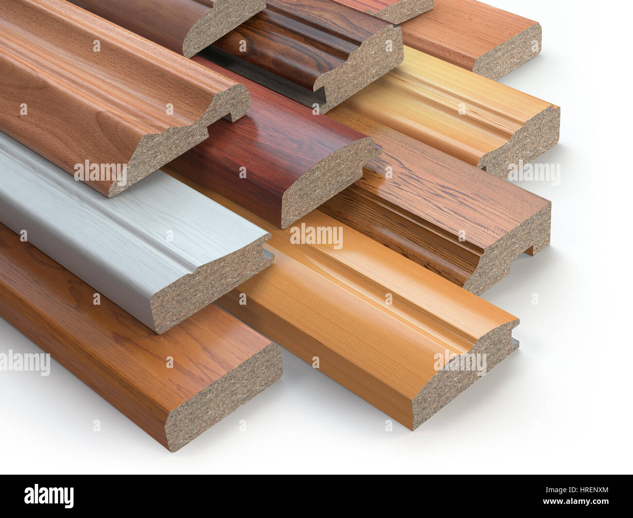 Samples of wooden furniture MDF profiles, Different medium density ...
