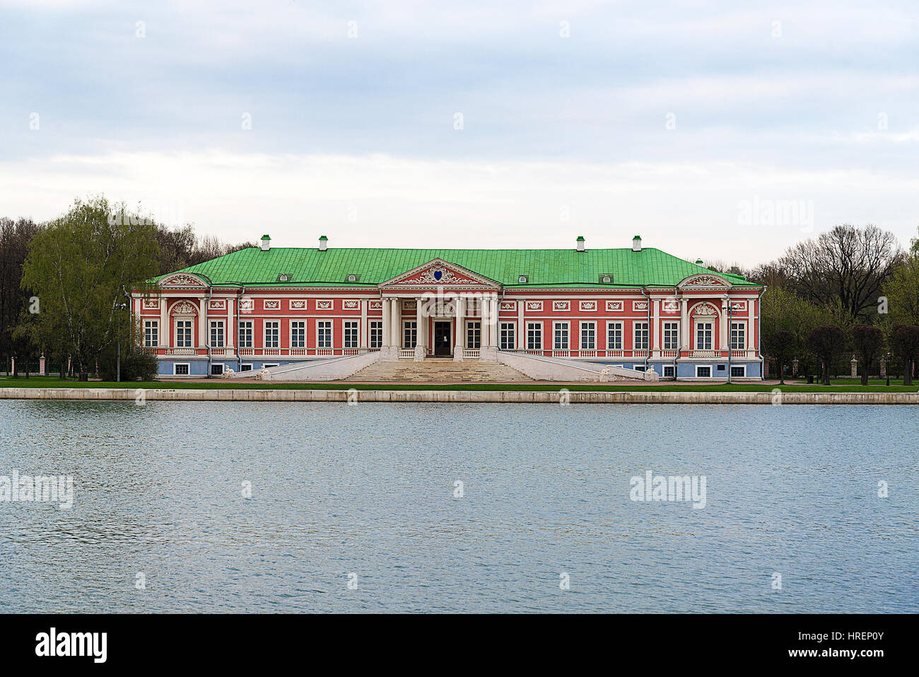 HOMESTEAD by the river in spring day Stock Photo - Alamy