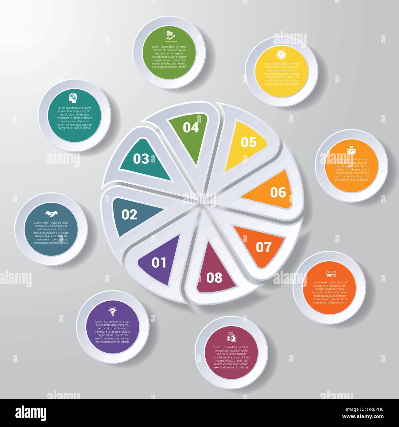 Pie chart or area chart diagram data Elements For Template infographics ...
