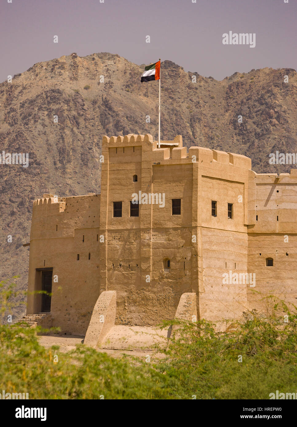 FUJAIRAH, UNITED ARAB EMIRATES - 360-year-old Fujairah Fort Stock Photo ...