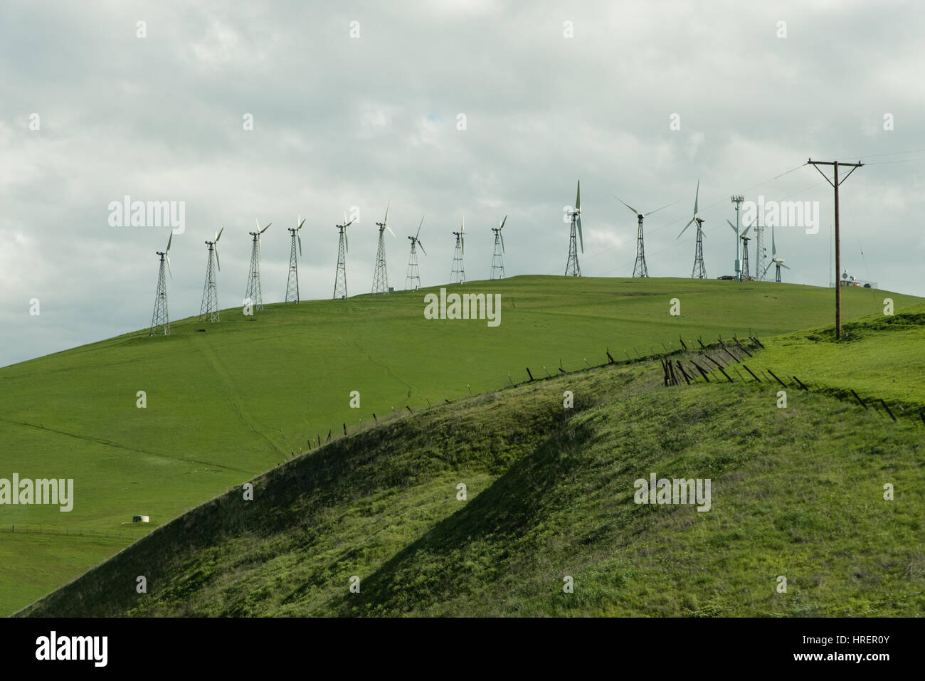 Wind turbines in Northern California Stock Photo - Alamy