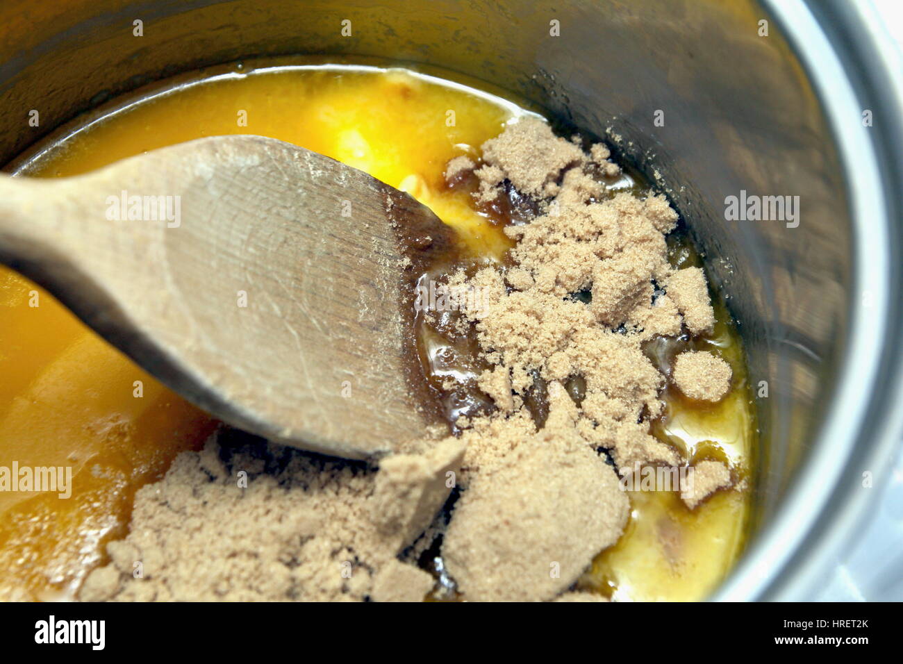 Stirring brown sugar melted butter hi-res stock photography and images ...